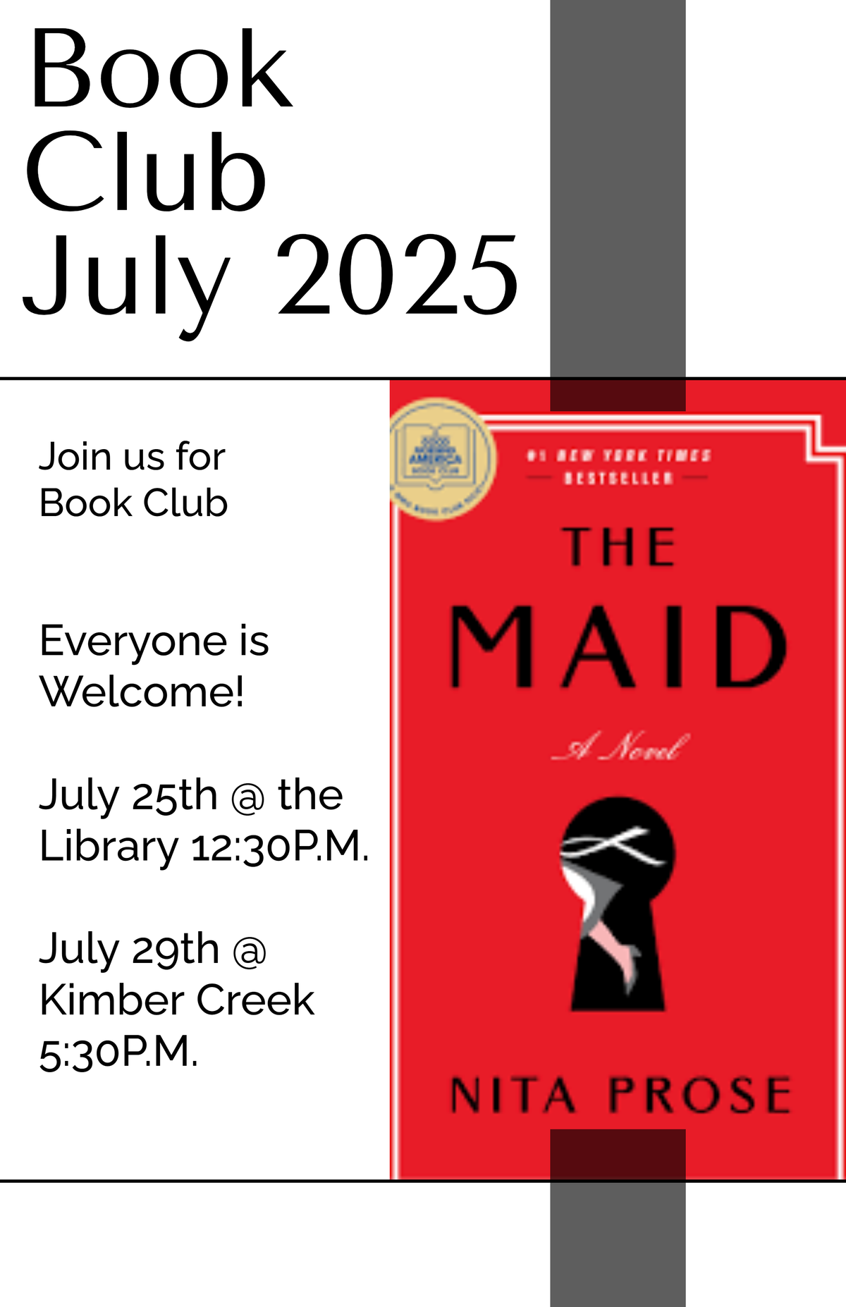 7-July 2025 Book Club Flyer.png — Bowie Public Library